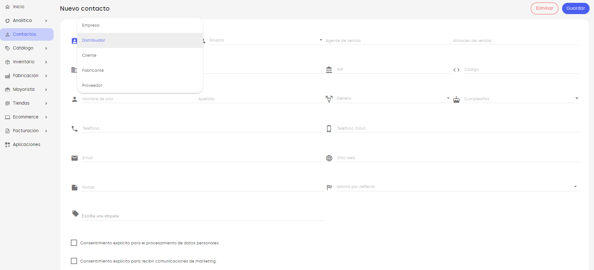 Crear o editar un distribuidor – Academy Crear o editar un distribuidor – Academy
